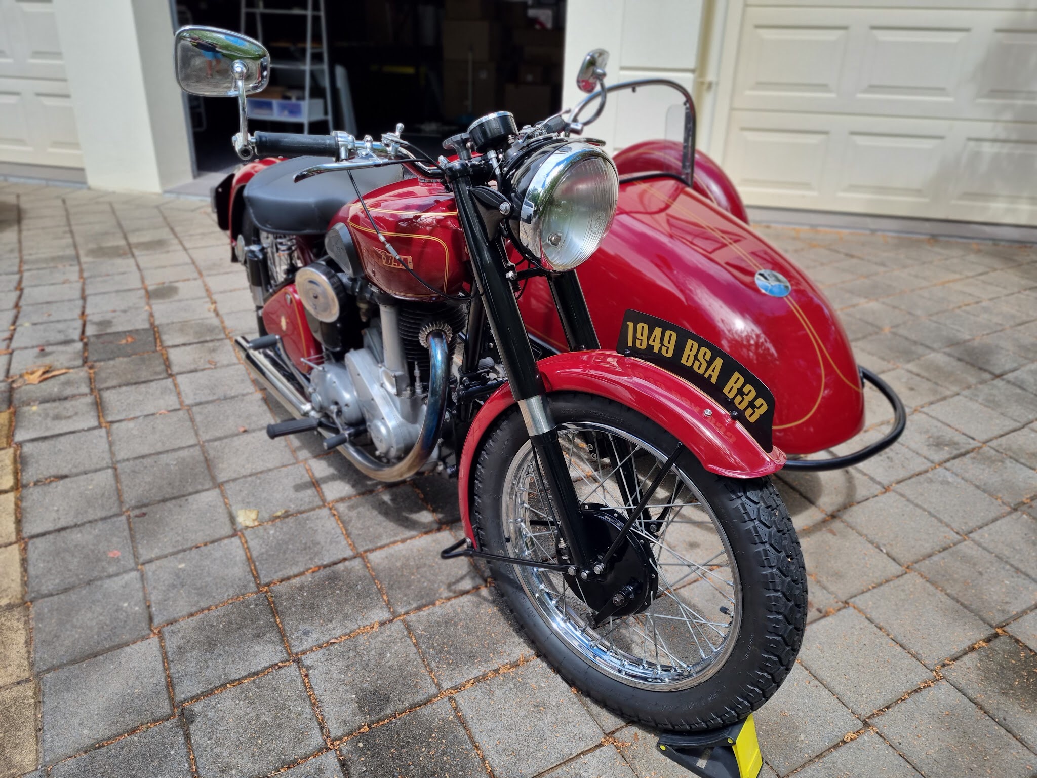 1949 BSA B33 500CC WITH TILLBRROOK OUTFIT - JBW5230770 - JUST BIKES